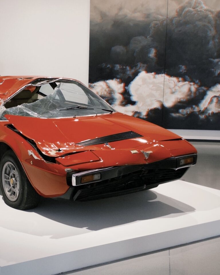 Damaged Ferrari Dino 308 GT4 by Bertrand Lavier | CARCHVST