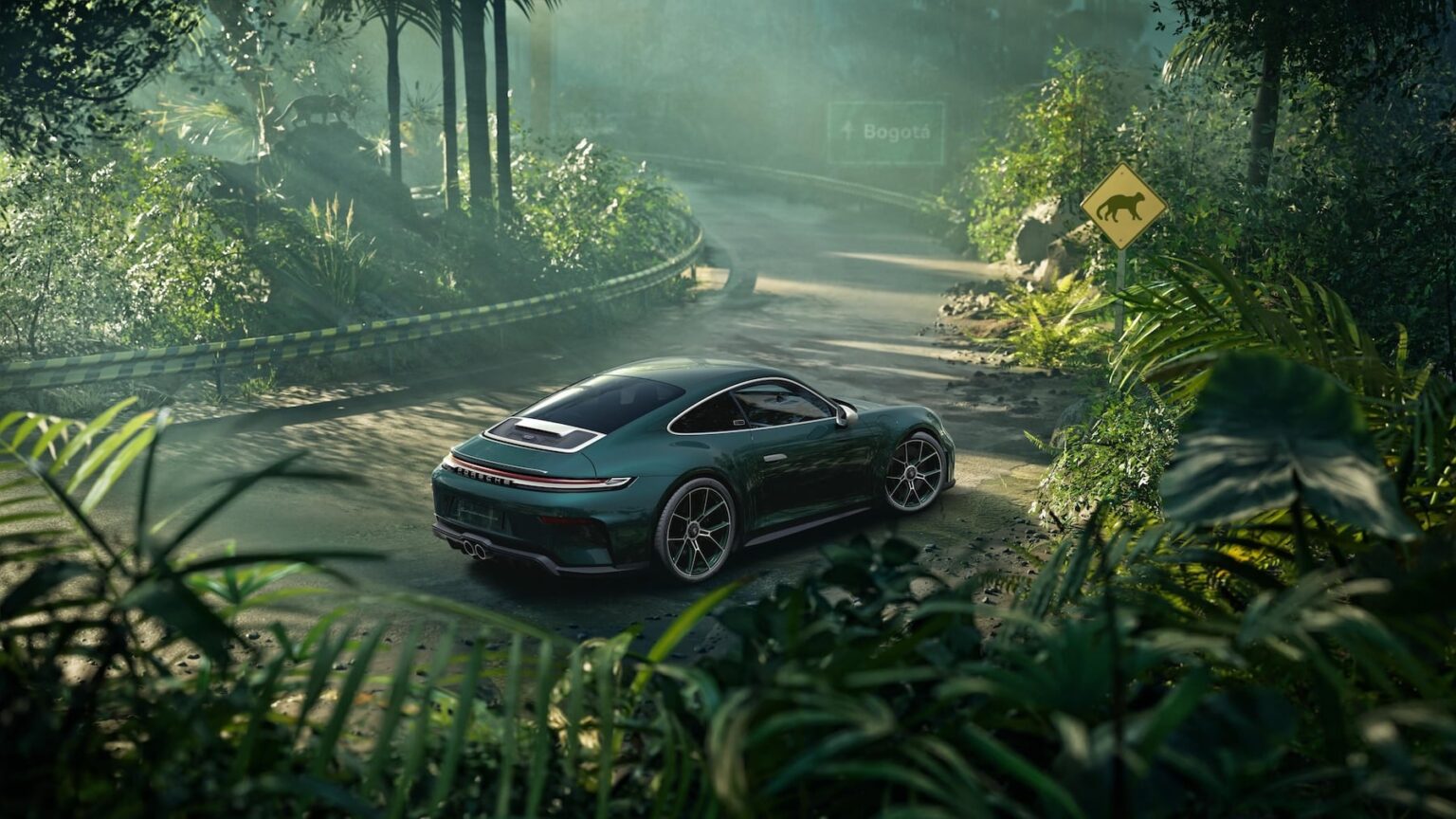 ポルシェ 911 GT3 ツーリング「オセロット」：特別色フォレストグリーン・メタリックを採用した、アマゾンの熱帯雨林がテーマのワンオフモデル ...